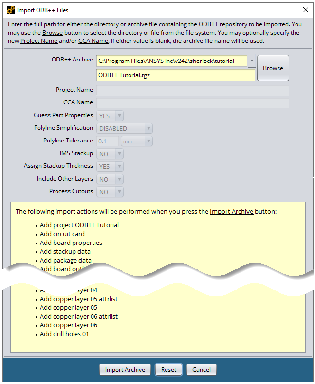 2.2. Tutorial: ODB++ Project Creation