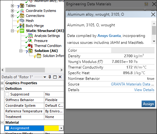 7.3.1. Engineering Data Material Card