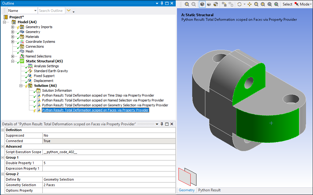 19.15.5.7. Total Deformation Scoped on Geometry using Property Provider