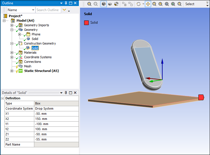 4.6. Create a Geometry in Mechanical