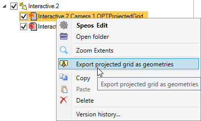 Export Projected Grid as Geometry