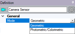 Creating a Camera Sensor in Geometric Mode
