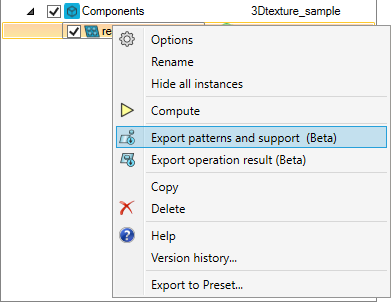 Exporting Patterns and Support