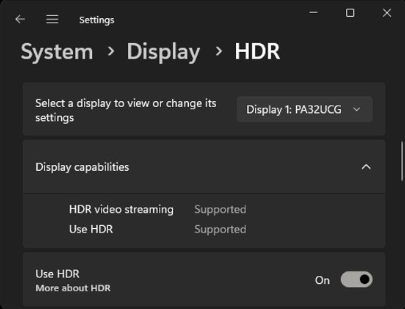 Using HDR Monitors