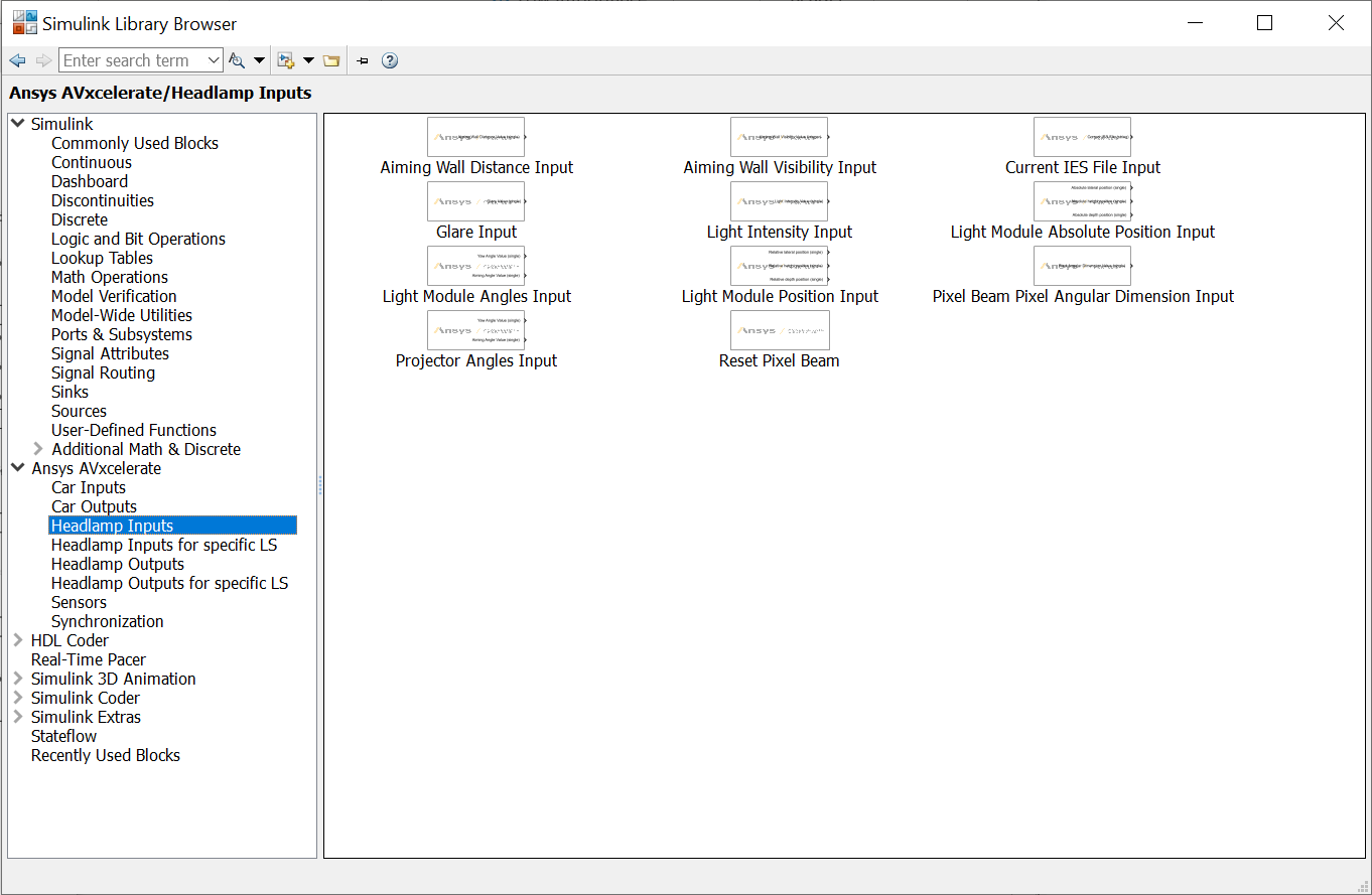 Headlamp Input Blocks