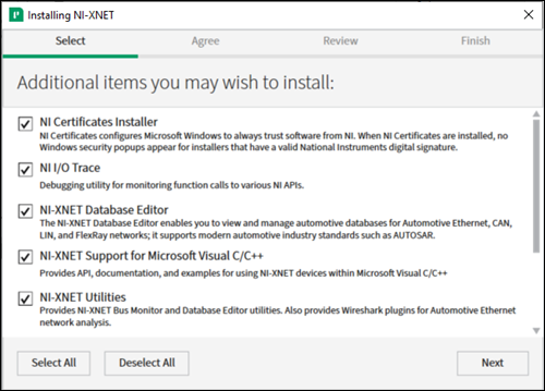 Installing NI-XNET