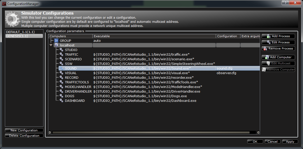 ScanMAX under SCANeR by AVSimulation Configuration