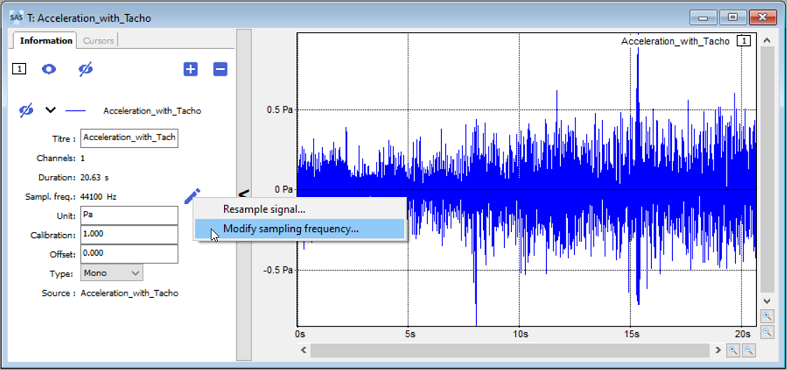 Modify Sampling Frequency