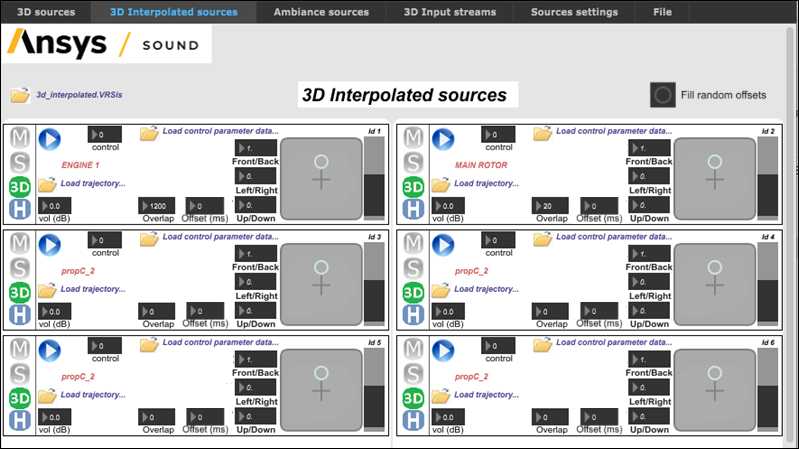3D Interpolated Sources