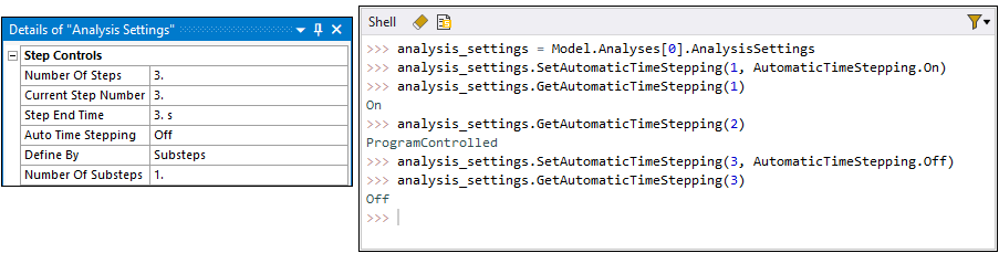 Analysis Settings Object