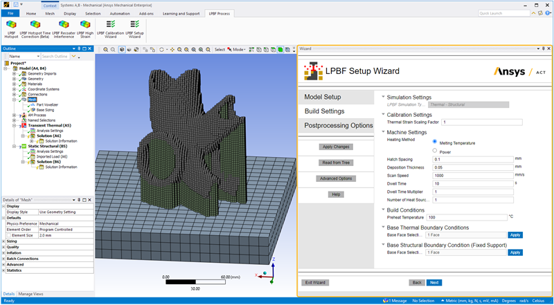 4.3. Wizard Step 2: Build Settings (for Thermal-Structural Simulations)