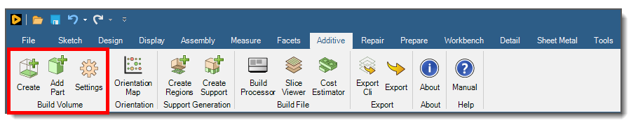 Chapter 2: Create Build Volume