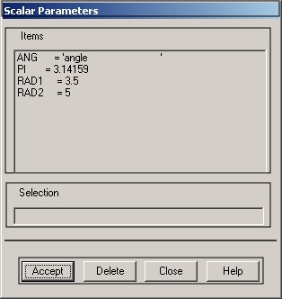 Scalar Parameters