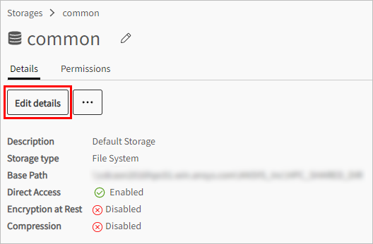 Editing a Storage Configuration