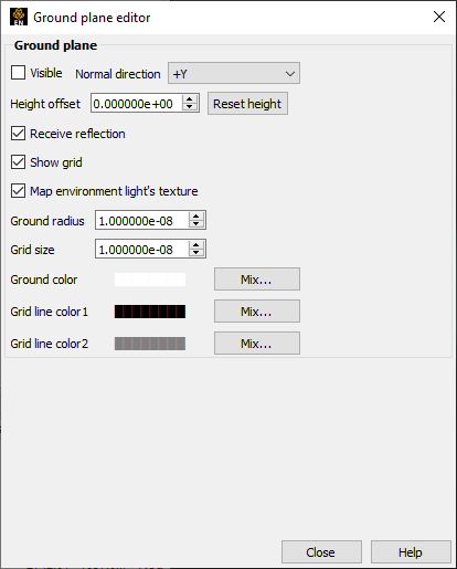 17.2. Adjusting Ground Plane Settings 17.2. Adjusting Ground Plane Settings