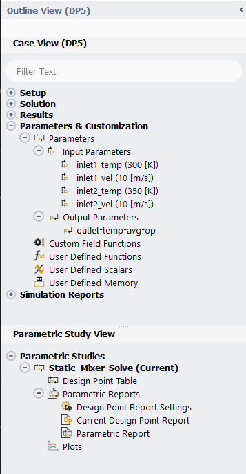 46.5. Using the Outline View for Parametric Studies
