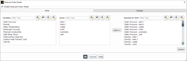 35.2. Reduced Order Model (ROM) Evaluation in Fluent