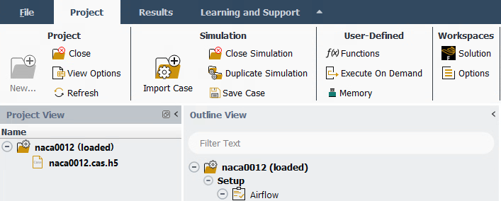 2.7. Creating or Loading a Fluent Icing Simulation