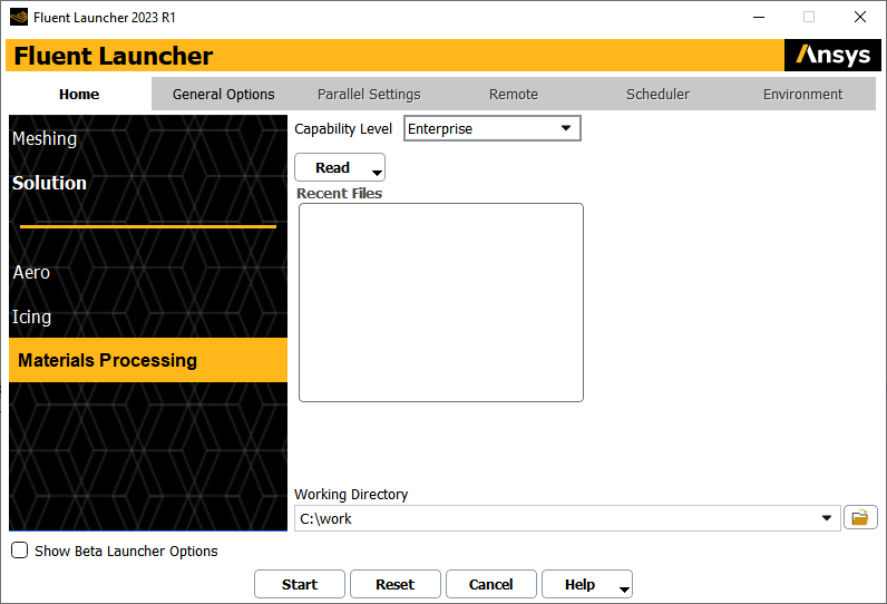 4.3. Starting and Exiting the Workspace