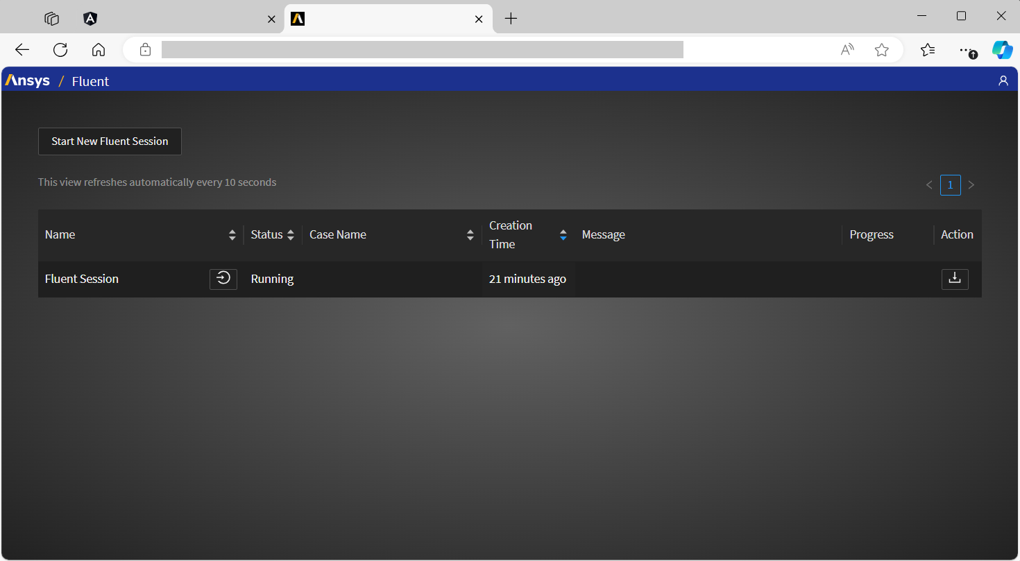 39.3. Accessing the Fluent Web Interface Through the Ansys App Portal
