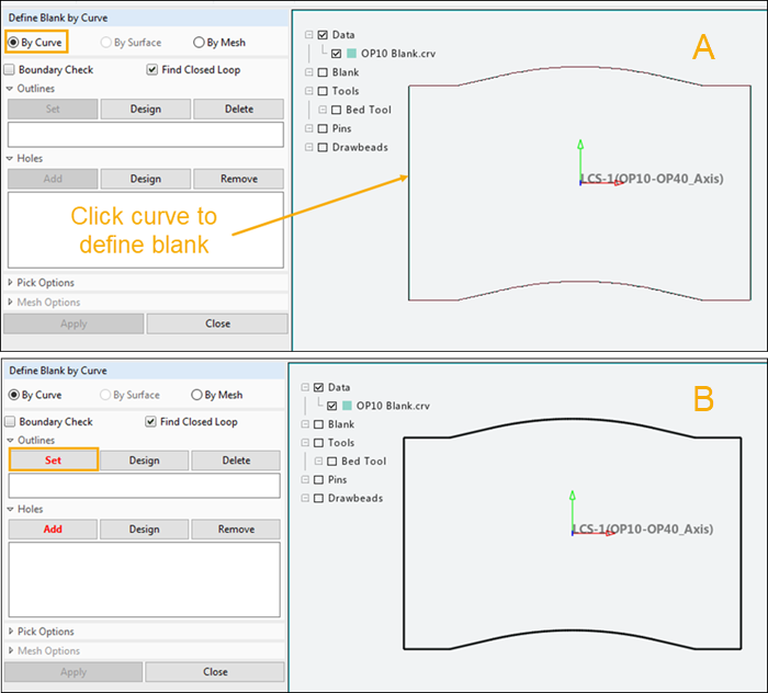 3.1. Define the Blank by an Imported Curve