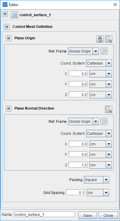 2.8.9. Control Surface Editor