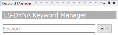 4.2. Using the Keyword Manager