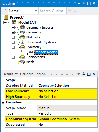 Periodic/Cyclic Region/Pre-Meshed Cyclic Region