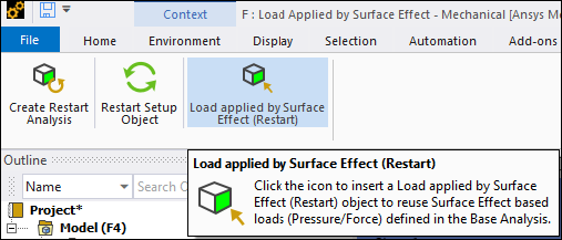 Chapter 27 Multiple Load Step Restart Using Restart Analysis Add On