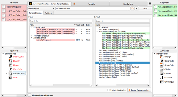 2.24. Ansys Mesh Workflow - Custom Template