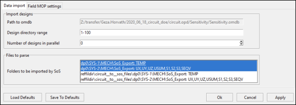 Analyzing an Ansys Mechanical Project in optiSLang