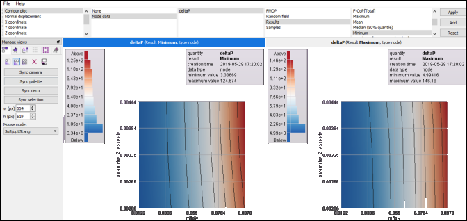 Analyzing 2D Performance Maps in optiSLang