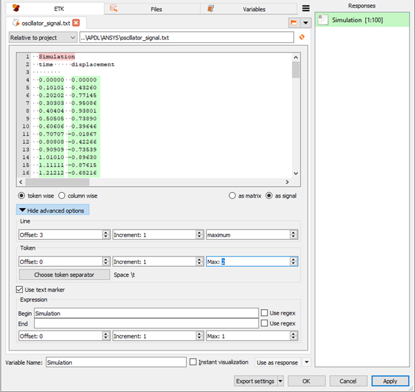 Calibration of a Damped Oscillator in Ansys Workbench