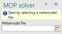 Metamodel of Optimal Prognosis Solver in Excel