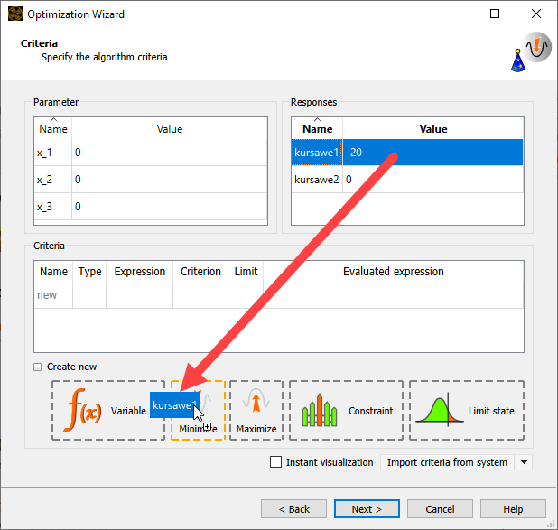 One-Click Optimization of Kursawe Functions