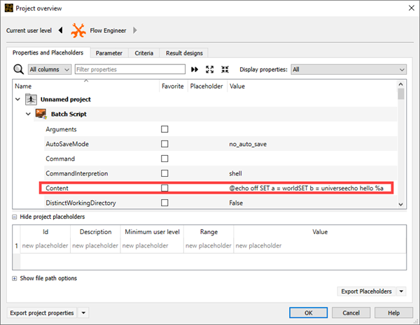 Placeholder Examples