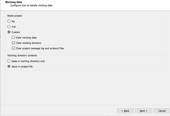 Saving a Project Copy