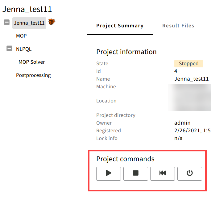 Running Project or Actor Commands