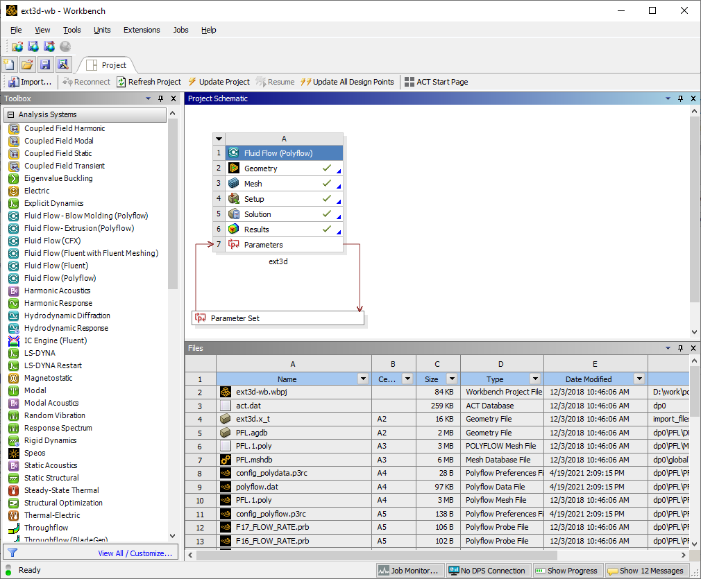 2.12. Understanding the File Structure for Polyflow Classic in Workbench