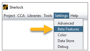 Chapter 1: Enabling/Disabling Beta Features in Sherlock