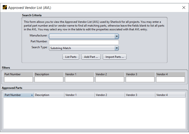 4.6. Approved Vendor List (AVL)