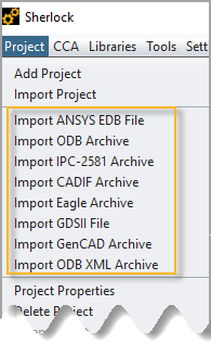 2.2. Tutorial: ODB++ Project Creation