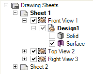 Controlling the Visibility of Objects in a Drawing Sheet