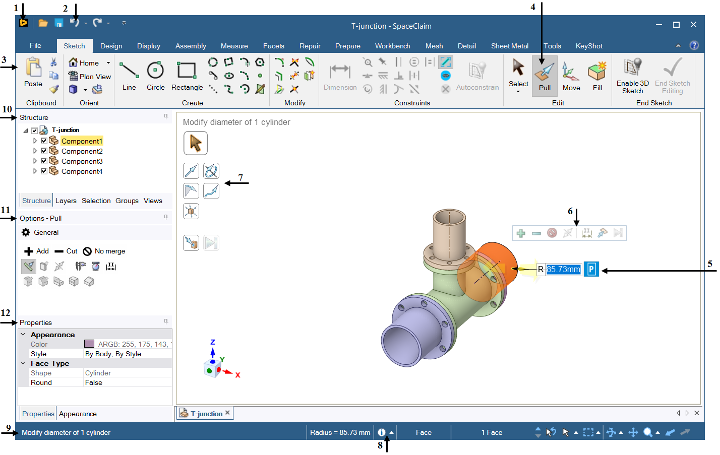 The SpaceClaim Interface