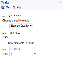 Viewing Mesh Quality Statistics