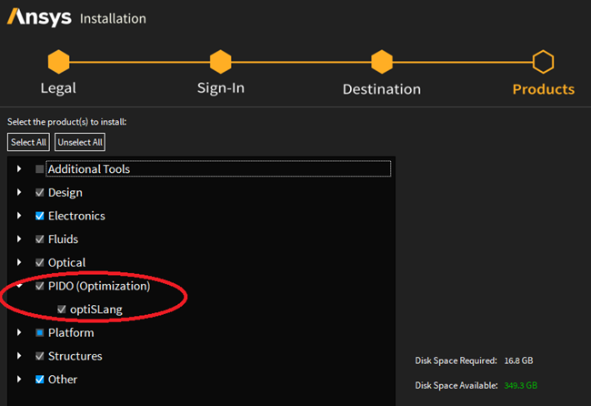 Activating the Ansys Workbench optiSLang Extension