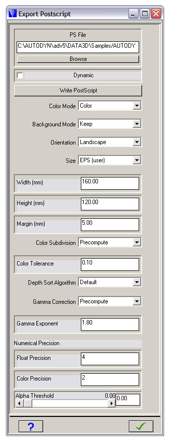 2.1.7. Pull-Down Menu - File - Export PostScript