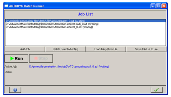 2.4.1. Pull-Down Menu - Execution - Batch Runner