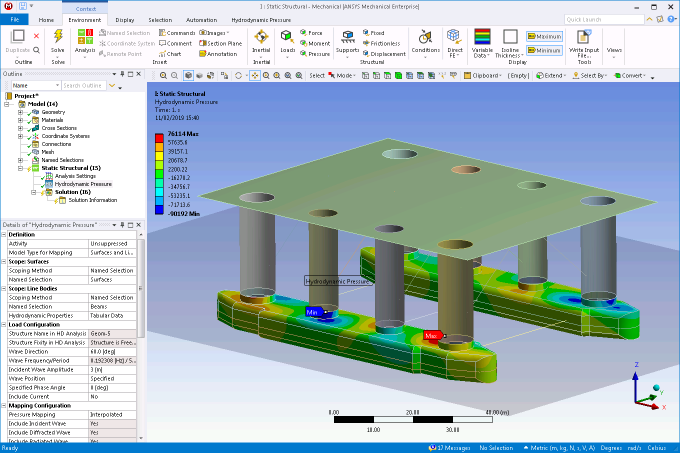 8.1.4. Importing Hydrodynamic Diffraction Pressures and Loads to Mechanical