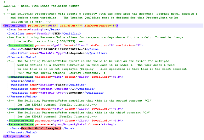 Material Properties File
